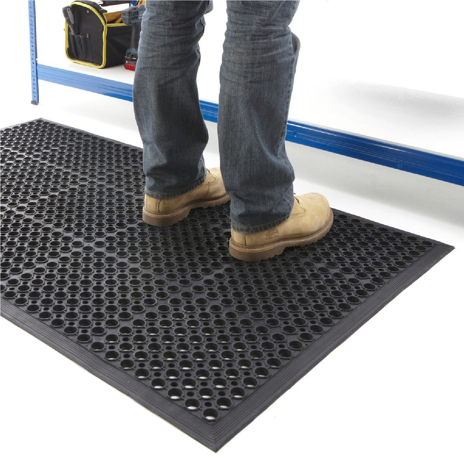 HardwareCity Commercial Black Heavy Duty Rubber Anti Slip Floor Mat